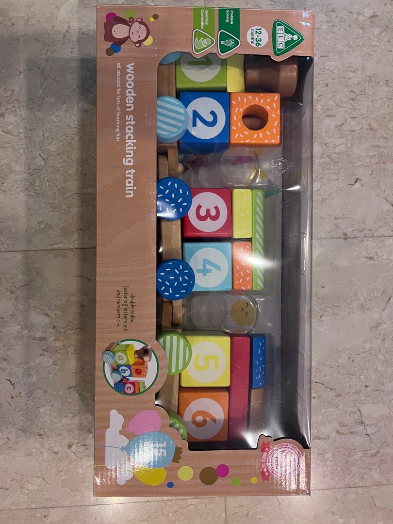 ELC wooden stacking train, Babies & Kids, Infant Playtime on Carousell