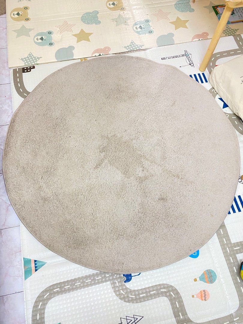 Ikea stoense round rug, Furniture & Home Living, Home Decor, Carpets ...