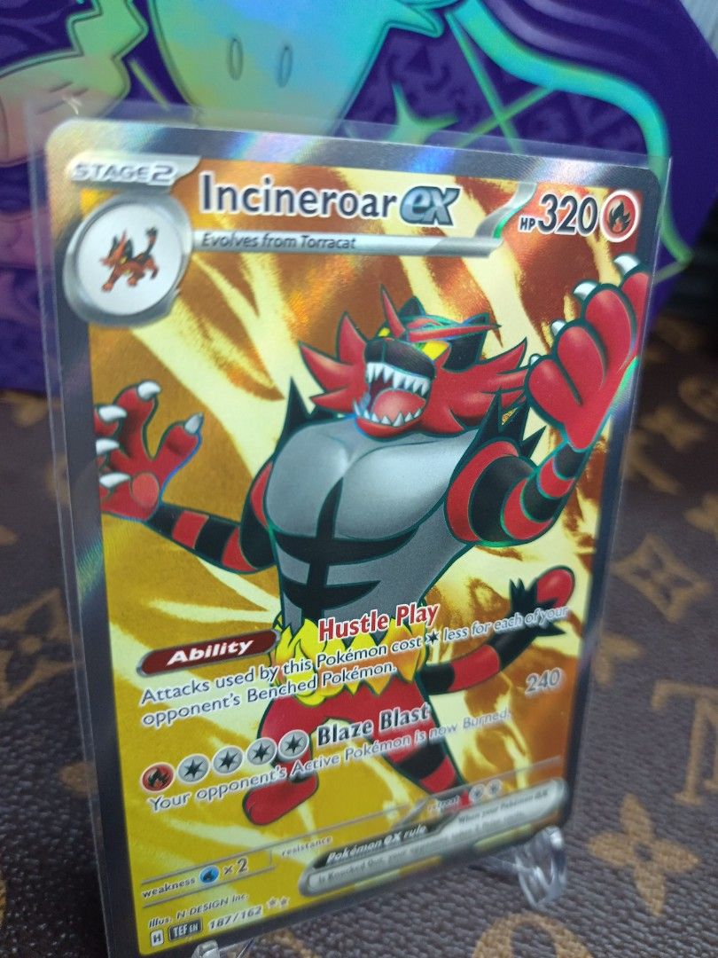 Incineroar ex 187/162 FA Temporal Forces Pokemon TCG Card 2024, Hobbies ...