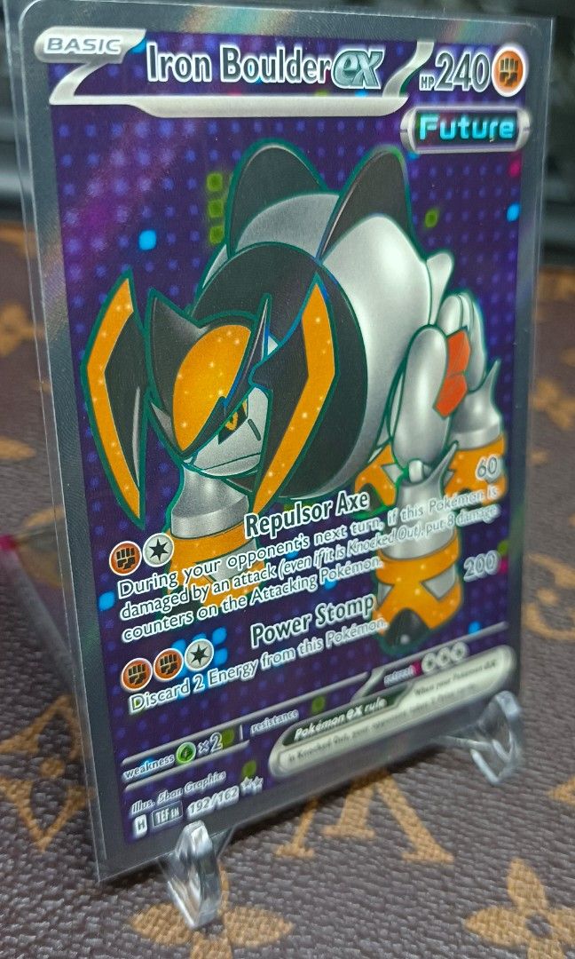 Iron Boulder ex - 192/162 Full Art Secret Rare Temporal Forces Pokemon ...
