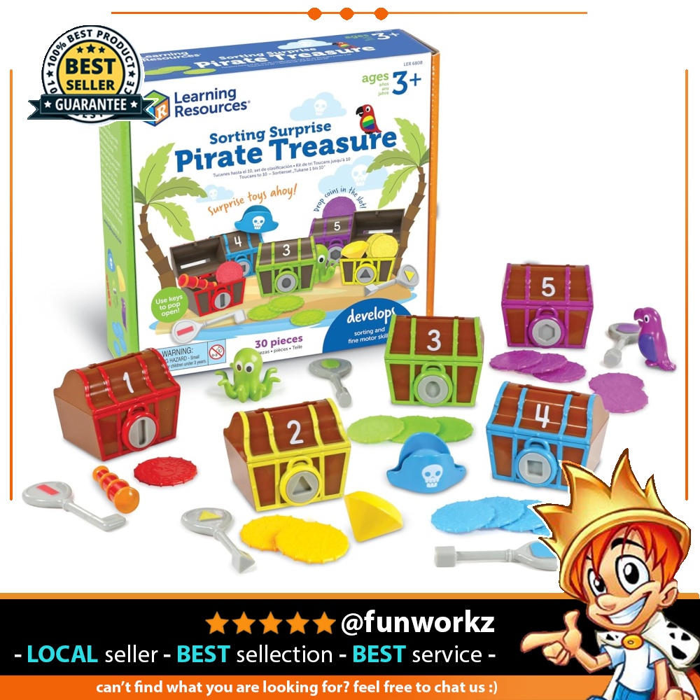 Learning Resources LER6808 Sorting Surprise Treasure Chests Set (30 ...