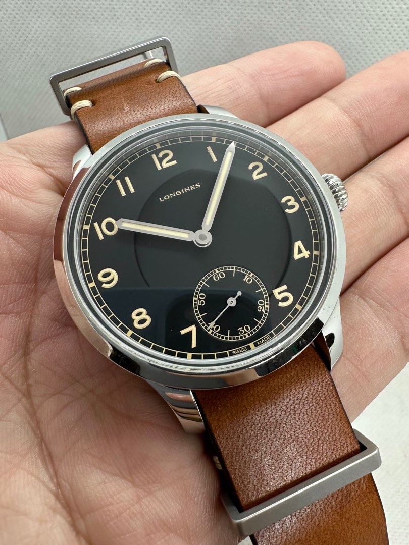 Longines Heritage Military 1938 Black 43mm Winding LE, Men's Fashion ...