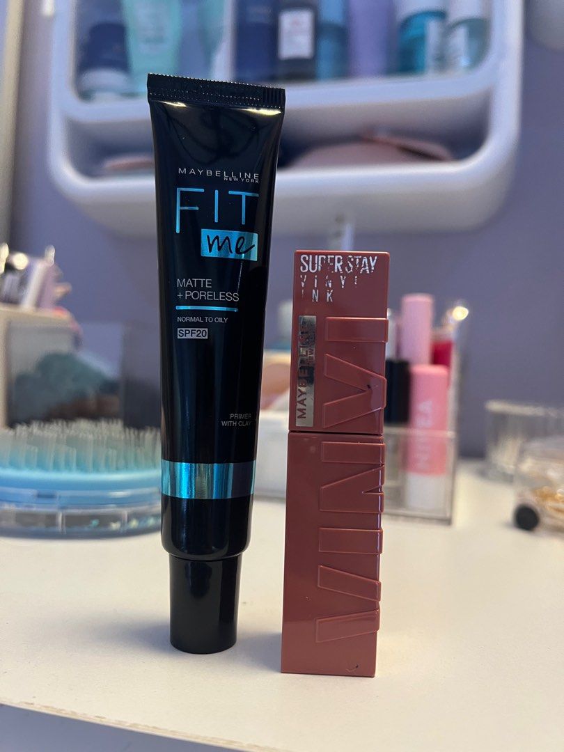 Maybelline ( Primer + Vinyl Ink ), Beauty & Personal Care, Face, Makeup ...