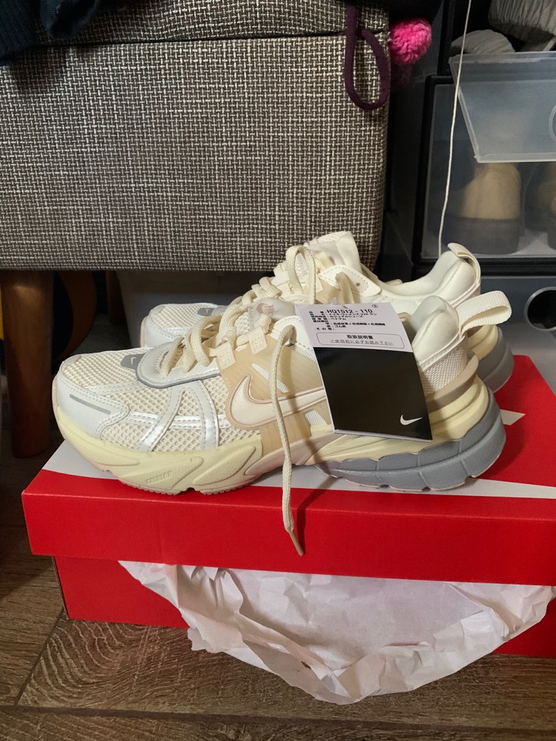 Nike V2K Cream Sneakers, Women's Fashion, Footwear, Sneakers on Carousell
