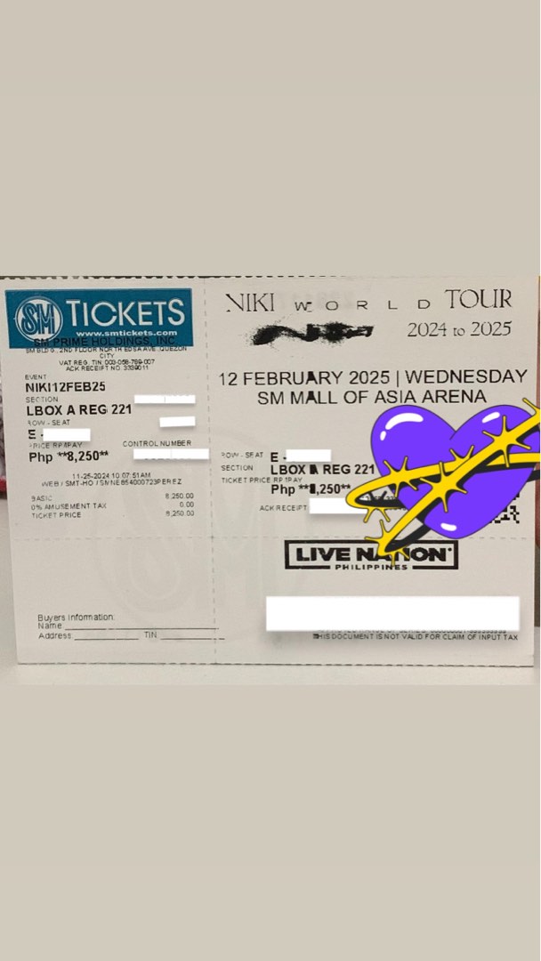 Niki Buzz Tour Manila, Tickets & Vouchers, Event Tickets on Carousell