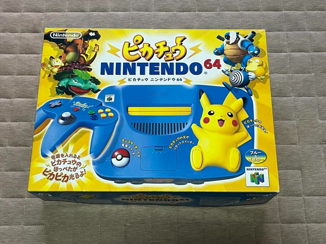 Nintendo64 Pikachu Model Body Blue & Yellow Control Bros., Video Gaming ...