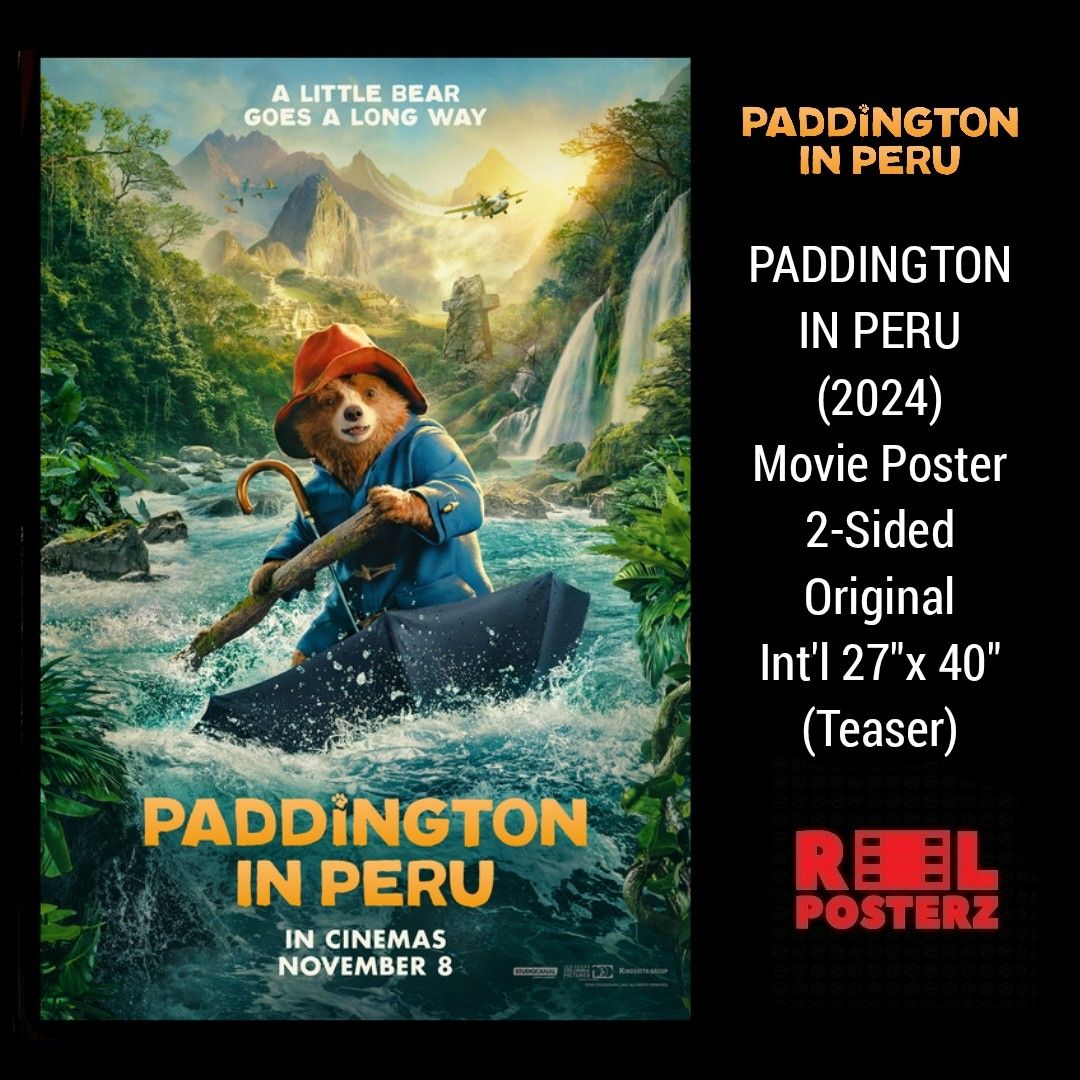 PADDINGTON IN PERU (2024) Movie Poster 2-Sided Original International ...