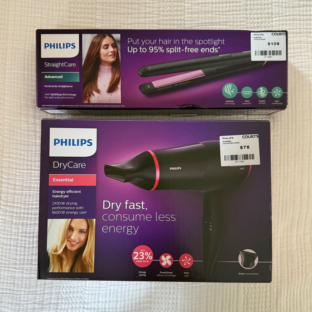 Philips Ionic Hair Straightener & Dryer Duo RP$185, Beauty & Personal ...