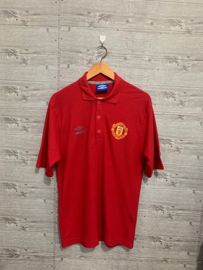 Polo MU UMBRO 90’S M, Fesyen Pria, Pakaian , Atasan di Carousell