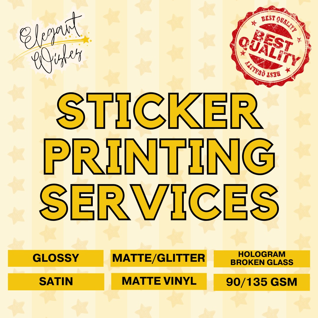 Printing Services - Photo Sticker, Vinyl Glossy/Matte. Perfect for ...