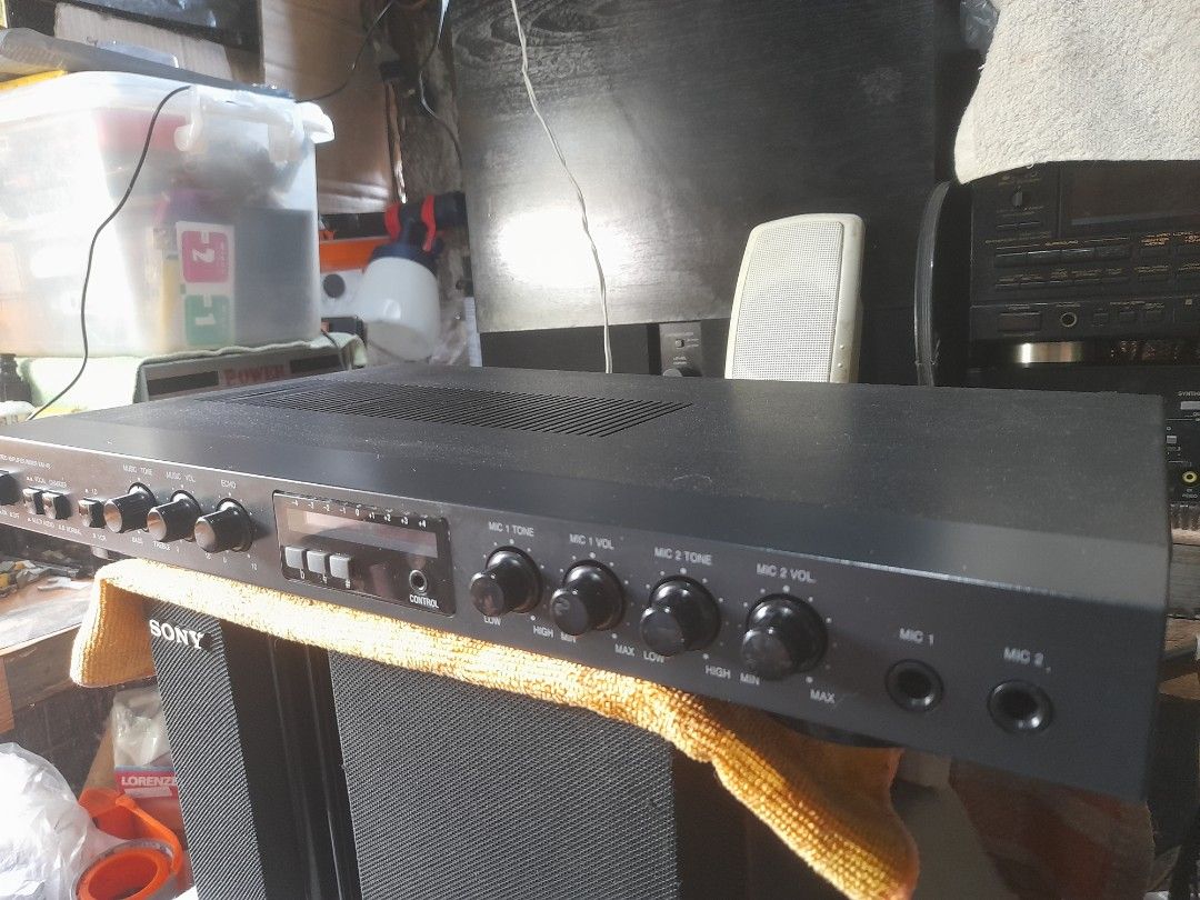 PRO 2 KARAOKE STEREO AMPLIFIER/MIXER KM-46 AC 110VOLTS 50/60 HZ 100 ...