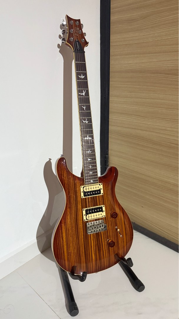 [UPGRADED] PRS SE Custom 24 MIK Exotic Zebrawood Vintage Sunburst ...
