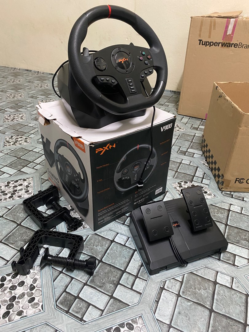 PXN V900 Steering Wheel Full Set, Video Game, Aksesori di Carousell