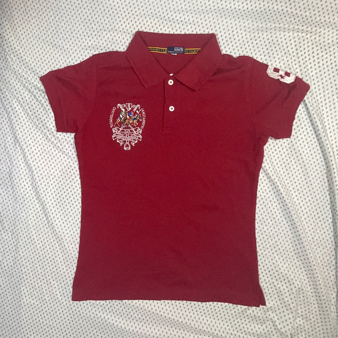 Ralph lauren RL polo country maroon, Women's Fashion, Tops, Shirts on ...