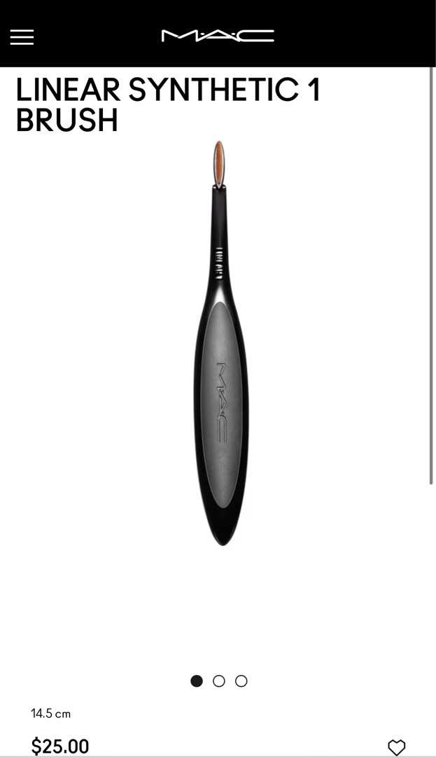 RARE! MAC Linear Brush 1 Authentic!!, Beauty & Personal Care, Face ...