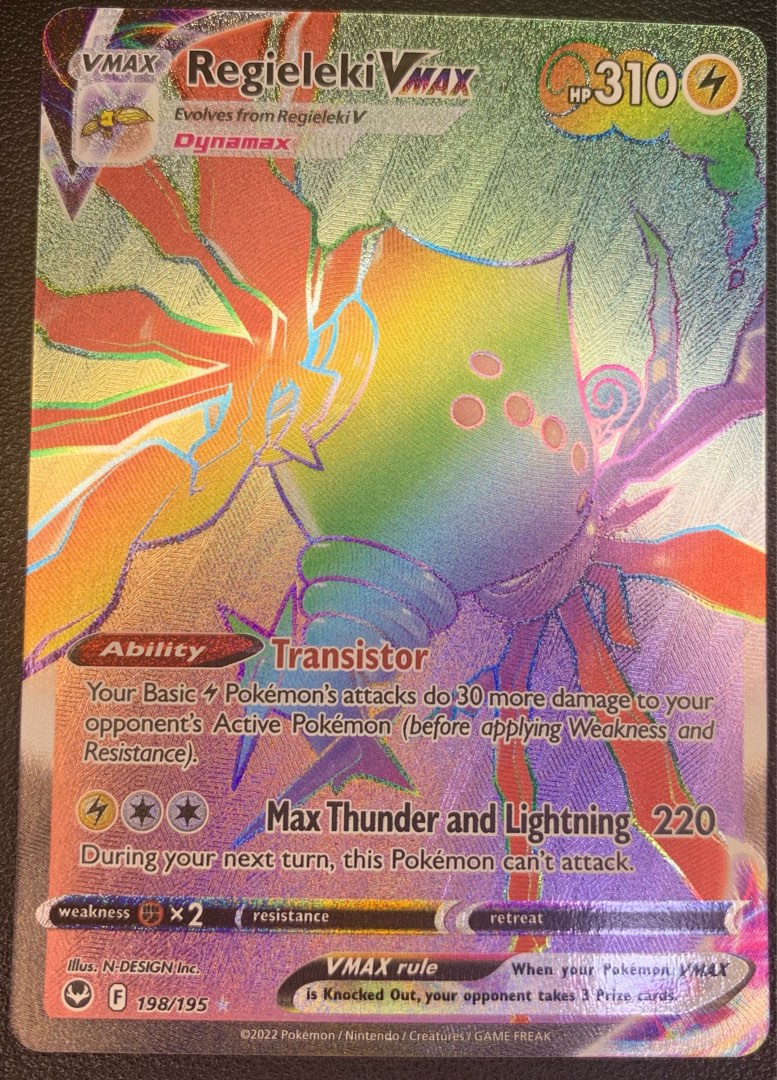 Regieleki VMAX - 198/195 - Hyper Rare - Pokemon SWSH: Silver Tempest ...