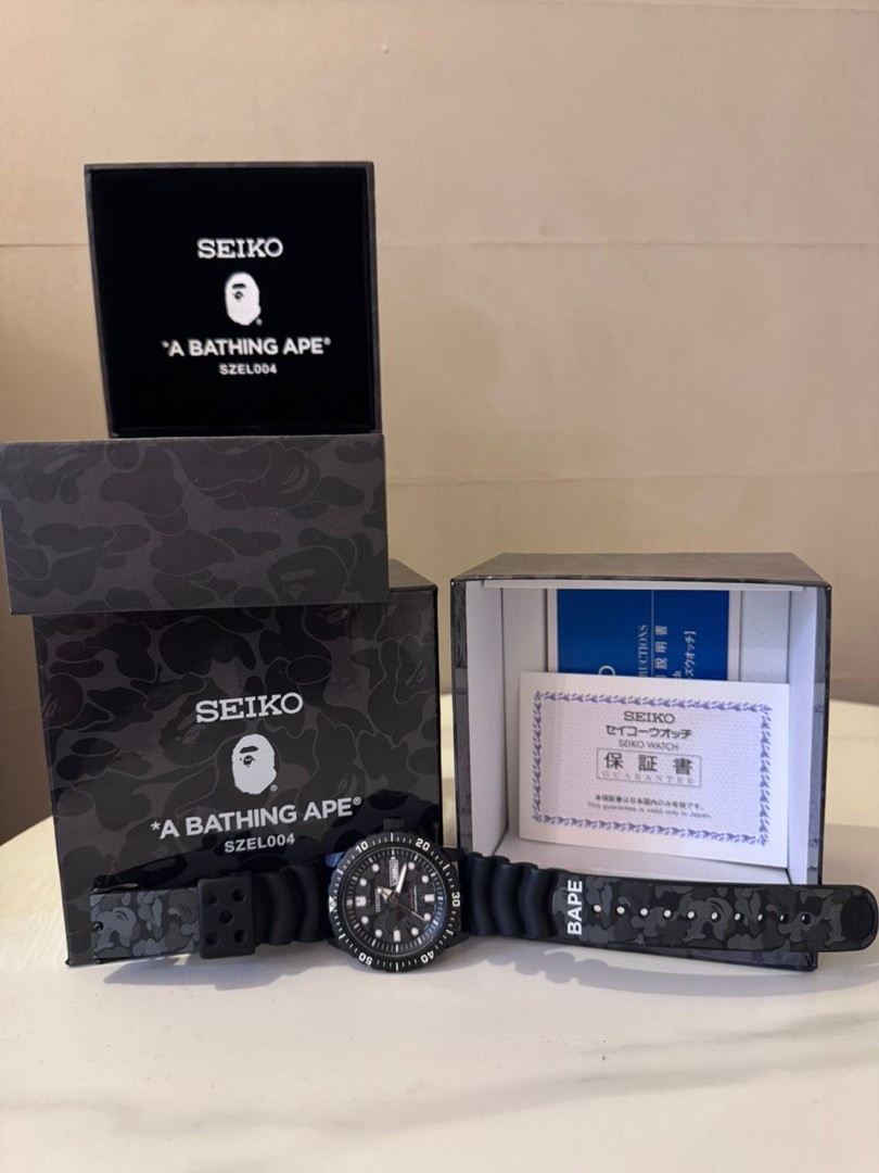 Seiko X Bape limited edition(999 pcs worldwide), Men's Fashion, Watches ...