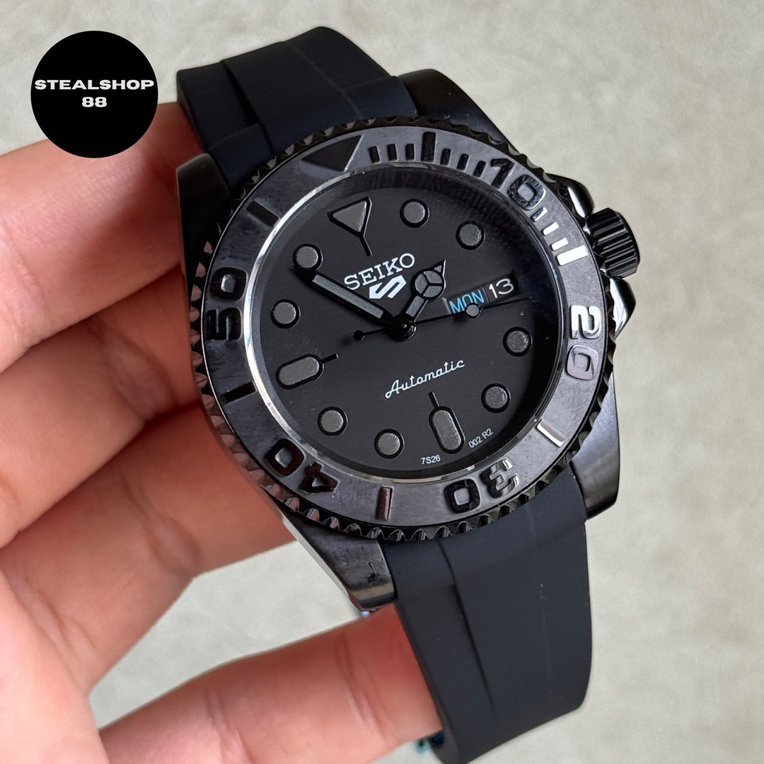 Seiko Yachtmaster Stealth Black NH36 Seikoaholic, Barang Mewah, Jam ...