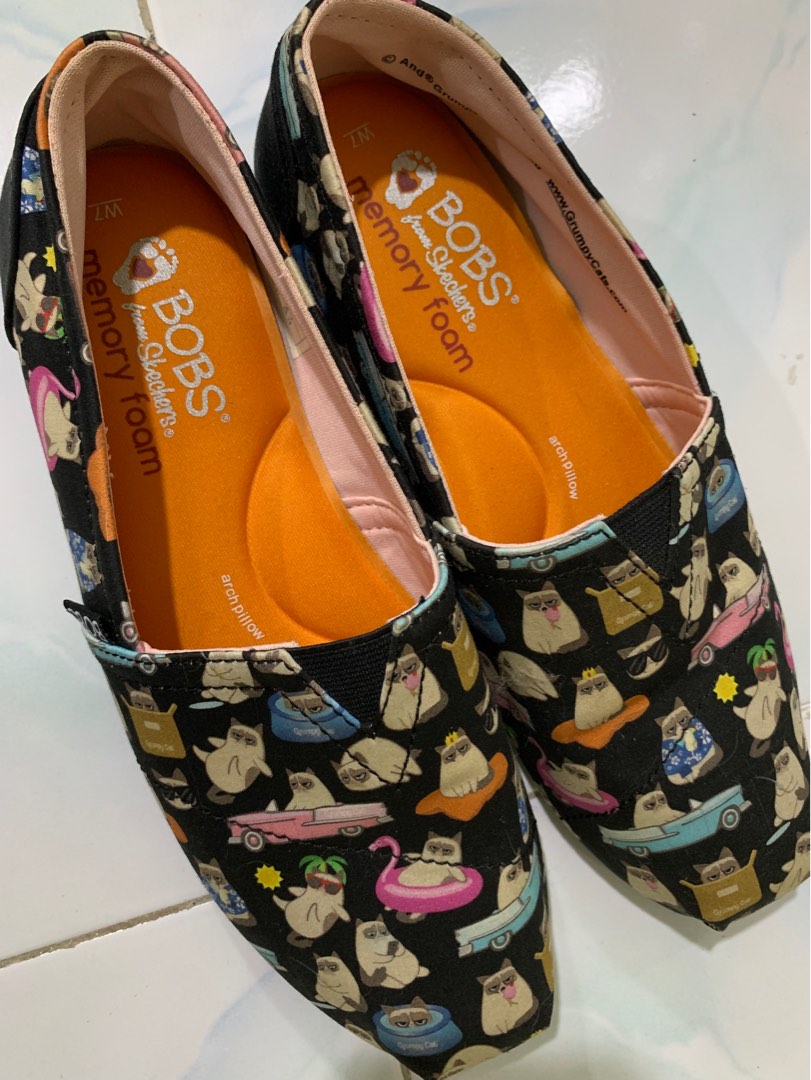 Skechers grumpy cat (inc pos), Women's Fashion, Footwear, Flats on ...