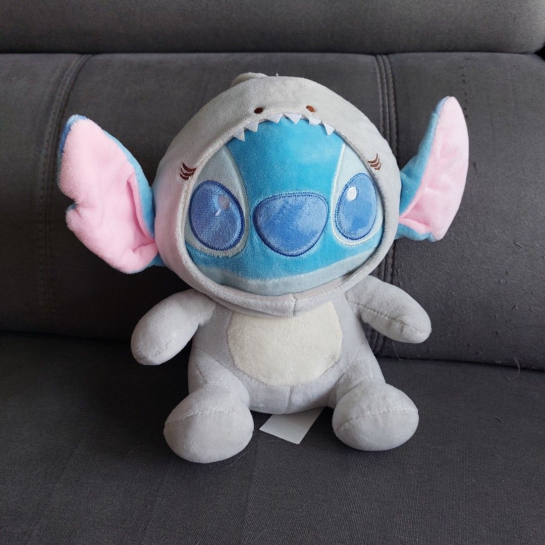 Stitch shark hood cute plush, Hobbies & Toys, Toys & Games on Carousell