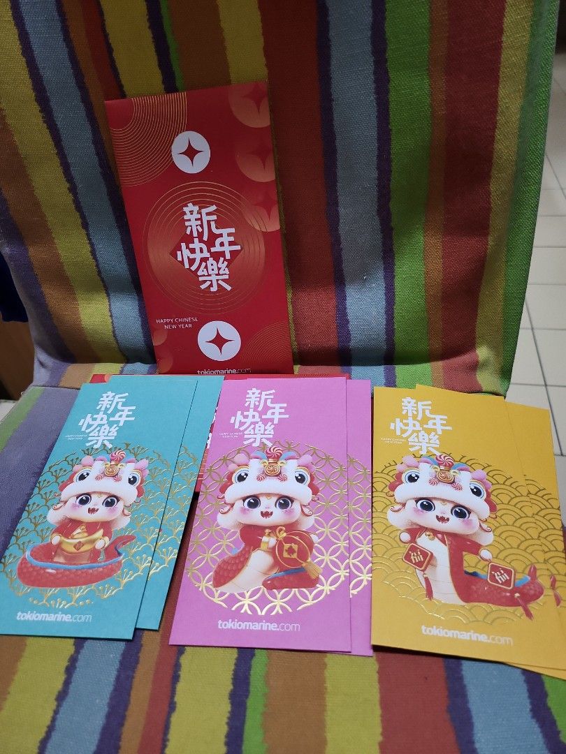 TOKIO MARINE 2025 ANGPAU_ 6 PIECES, 3 COLOURS / SET, Hobbies & Toys ...