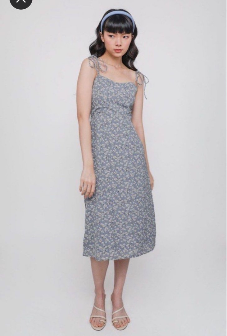 TTR Bianca Midi Dress (Periwinkle), Women's Fashion, Dresses & Sets ...