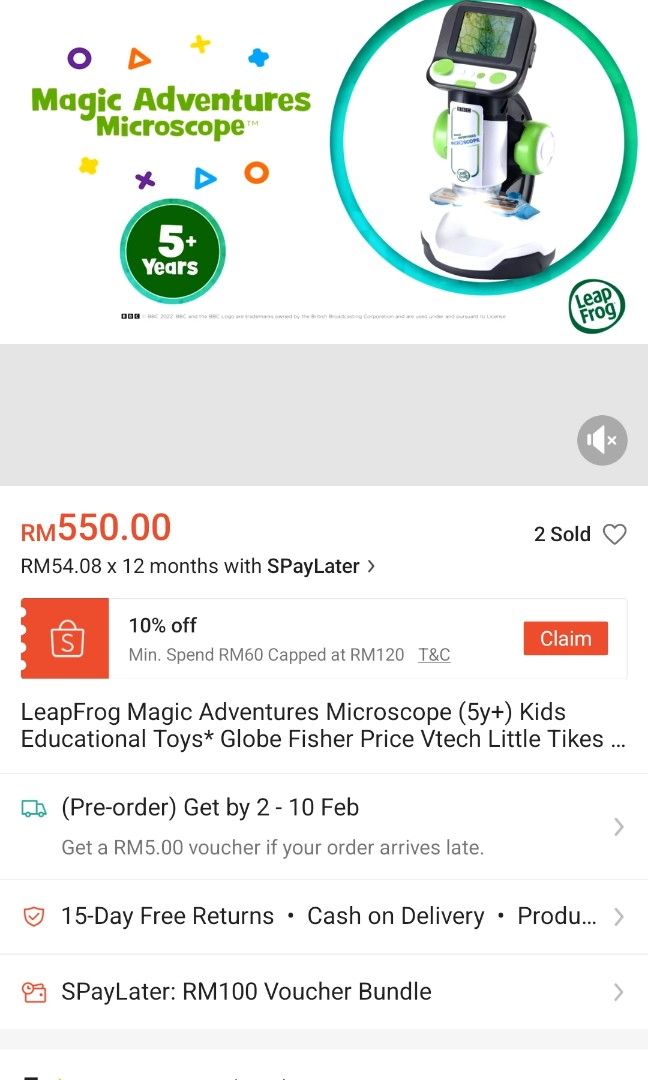 Vtech Magic Adventures Microscope (5y+) Kids Educational Toys* Globe ...