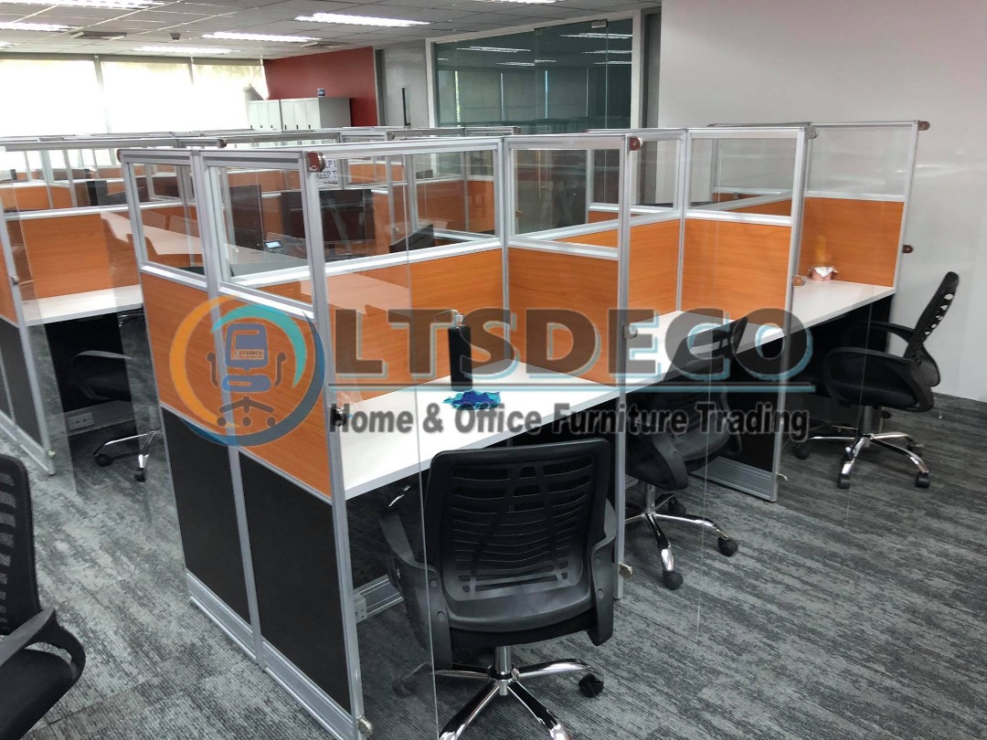 workstation panel with glass | office partitions | office furniture ...