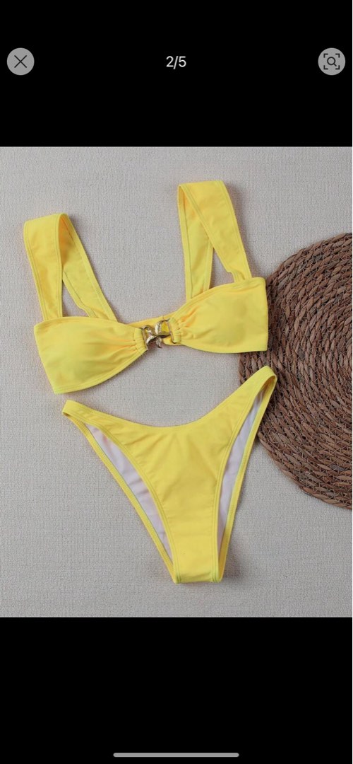 Yellow swimsuit/bikini yellow, Women's Fashion, Swimwear, Bikinis ...