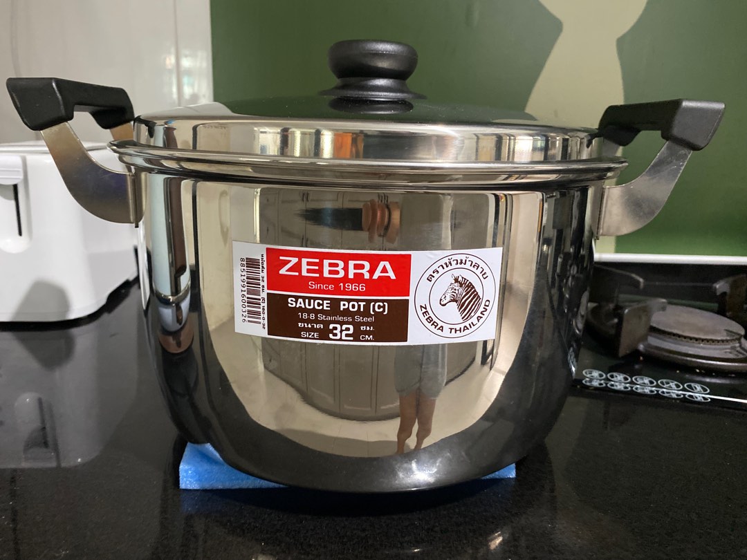 Zebra Stainless Steel Cooking Pot 32 cm, Furniture & Home Living ...