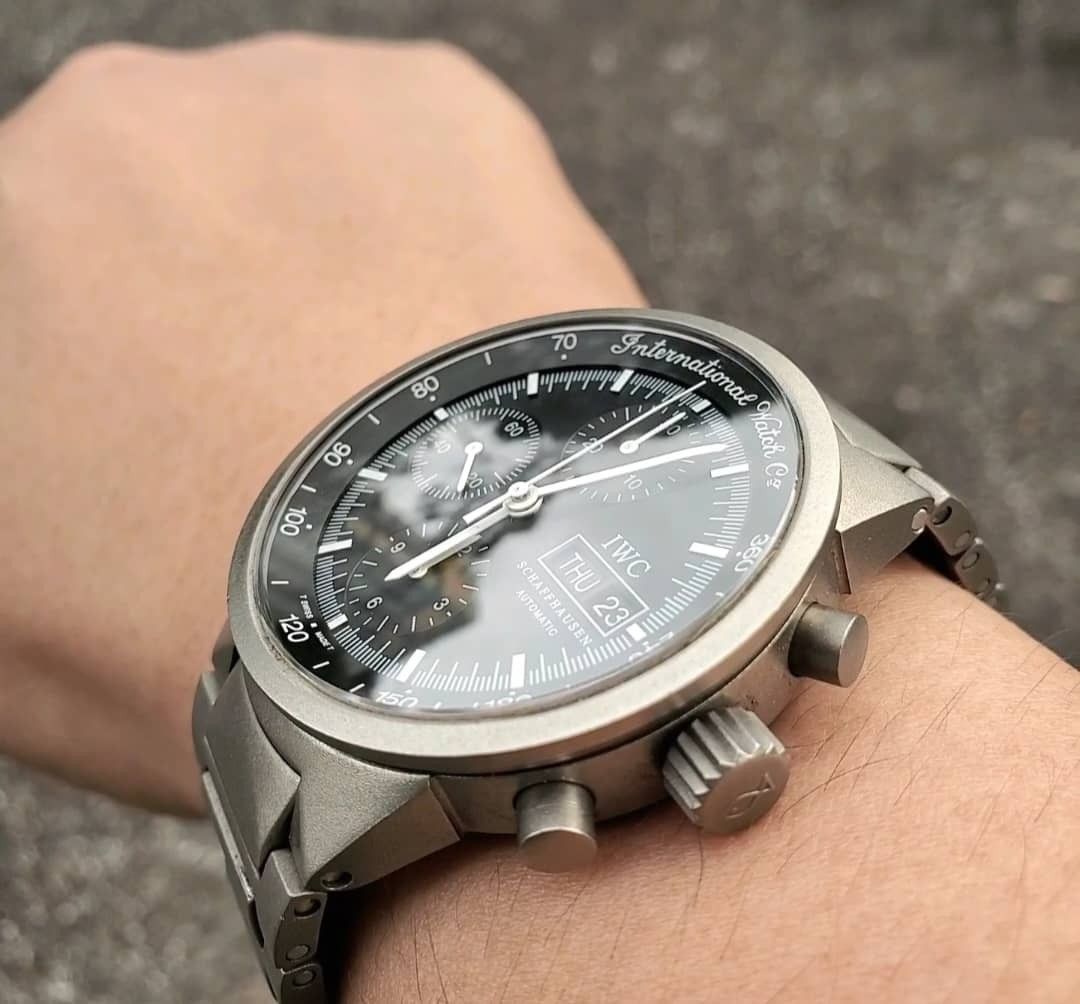 1999 vintage iwc titanium chronograph. better look, comfy and evergreen ...
