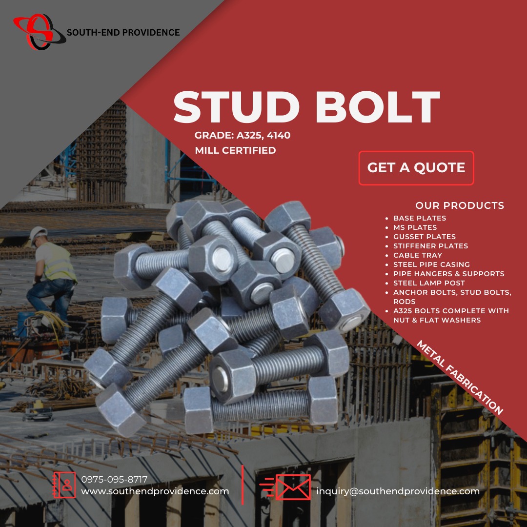 4140 Stud Bolt 250mm - Stainless 316 Flat Washer - MS Plate - Base ...