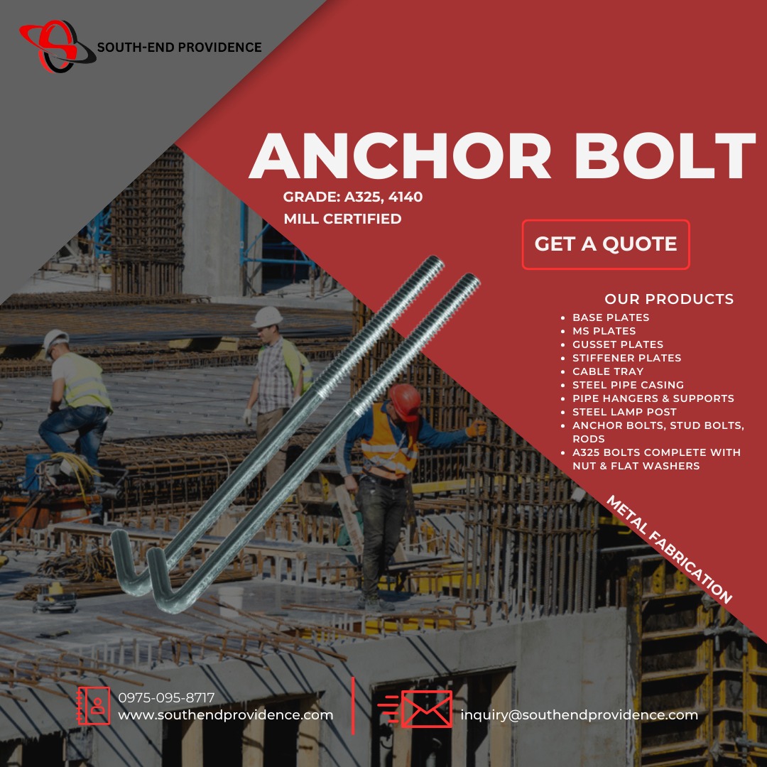 A325 Anchor Bolt 32mm - 25mm thk Base Plate - BI Sheet - BI Pipe - C ...