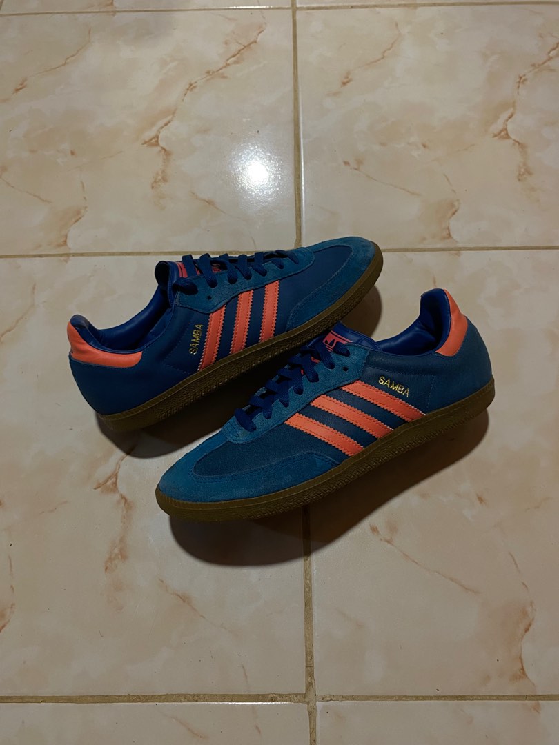Adidas Samba Tribal Blue Red, Men's Fashion, Footwear, Sneakers on ...