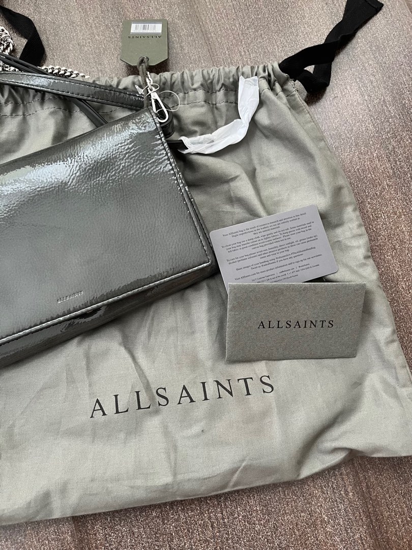 All Saints Fetch Chain Crossbody Wallet, Women's Fashion, Bags ...