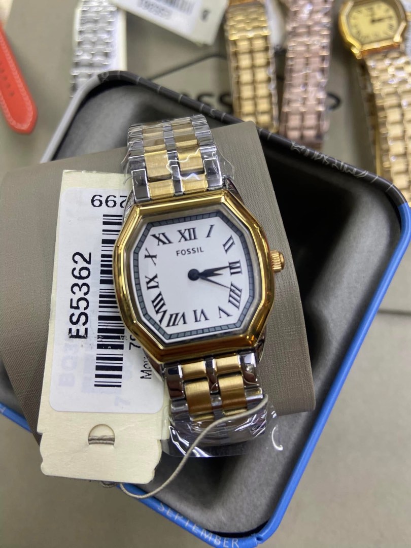 Fossil Harlow Octagonal Watch, Women's Fashion, Watches & Accessories ...