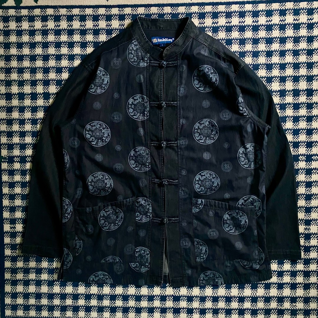 Chinese Denim Shirt, Men's Fashion, Tops & Sets, Formal Shirts on Carousell