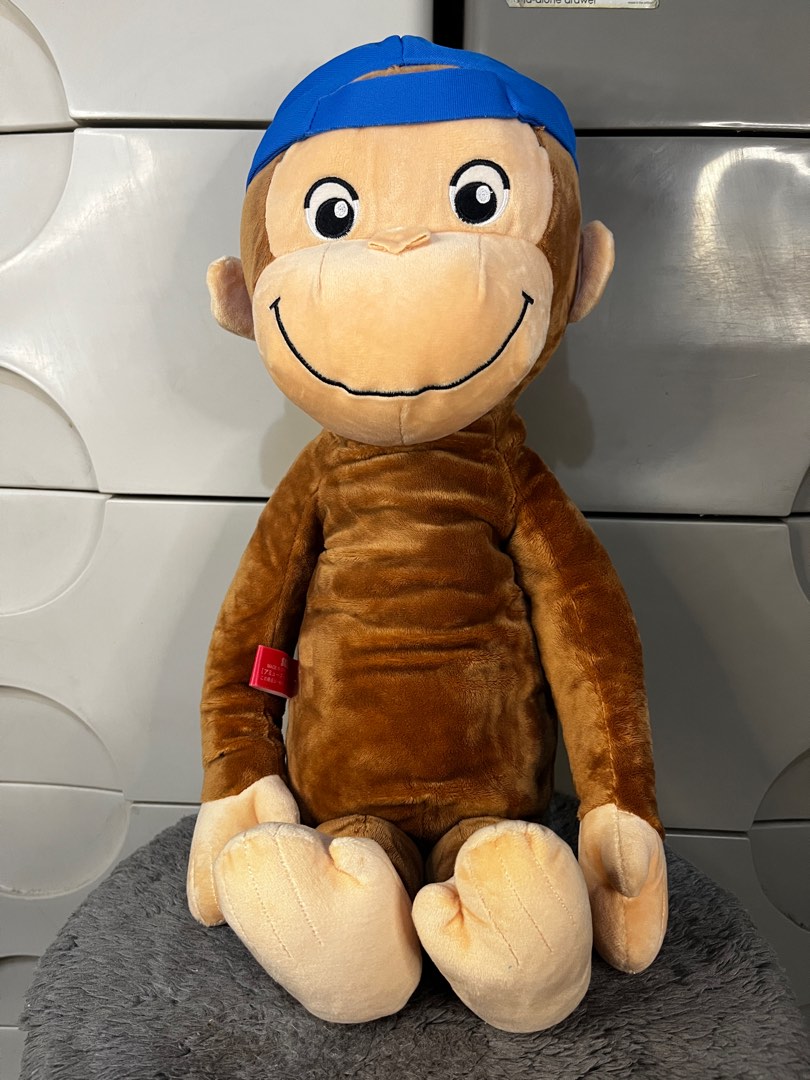 Classic Curious George The Brown Monkey Blue Ball Cap Plush/Stufftoy ...
