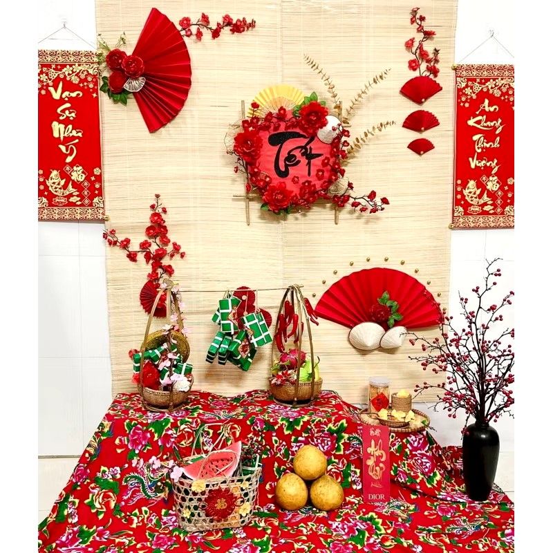 Cny backdrop diy Chinese new year backdrop, Hobbies & Toys, Stationery ...