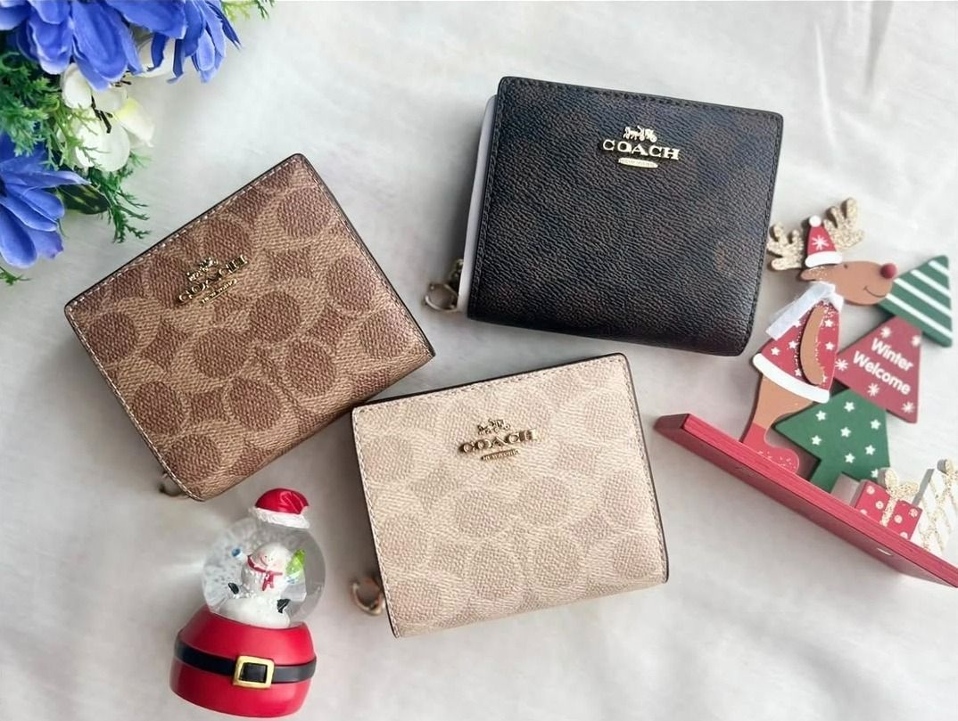 Coach Ladies Wallet - CW789 Snap Wallet in Signature Coated Canvas ...