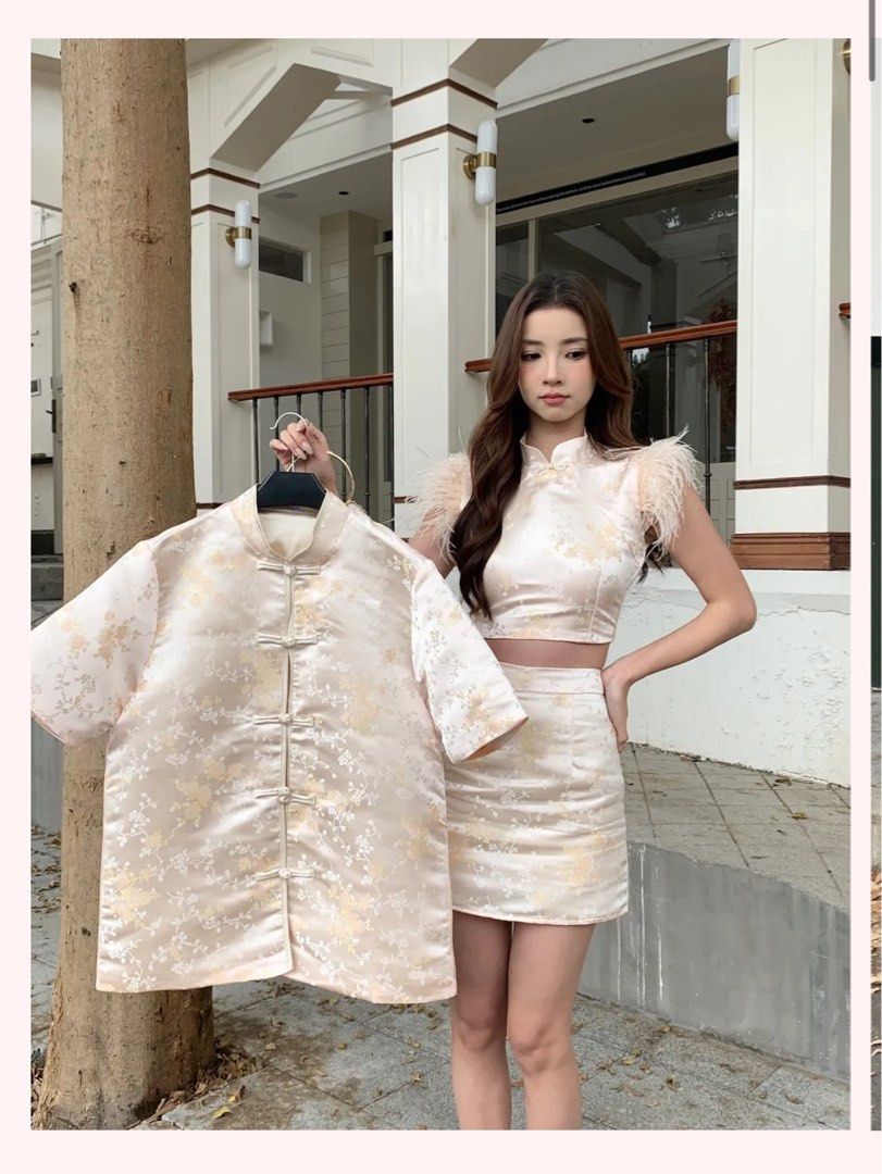 Couple Chong Sam cny, Women's Fashion, Dresses & Sets, Traditional ...