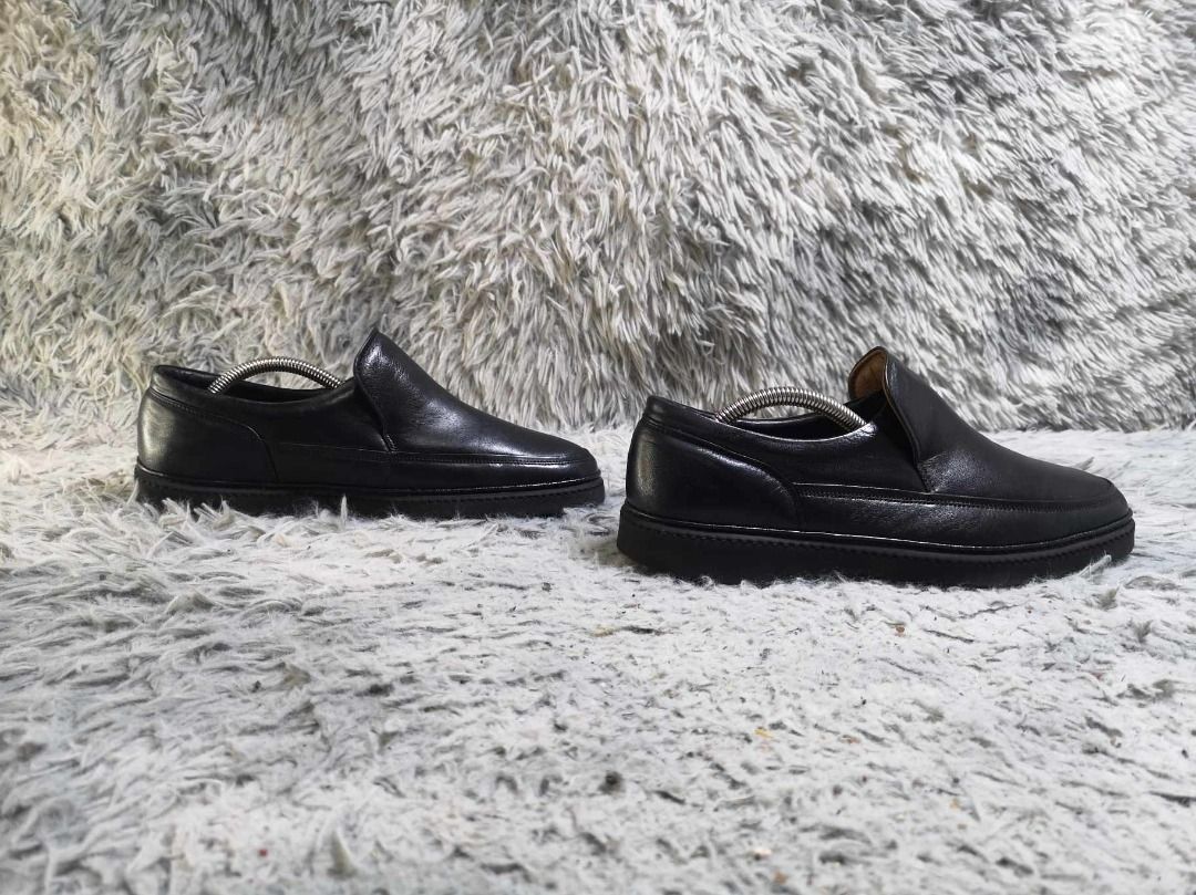 DAKS London Black Genuine Leather Loafer School Shoes, Men's Fashion ...