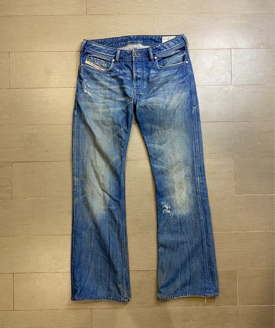 Diesel Industry Zathan 772 Button Fly Selvedge Bootcut Wash Jeans, Men ...