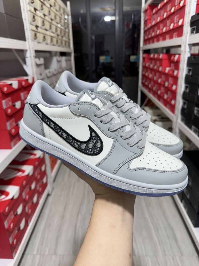 Dior x AJ1 Low 'Wolf Grey' CN8608-002, Men's Fashion, Footwear ...