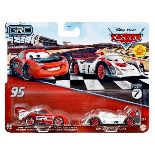 DISNEY PIXAR CARS 2 PACK 2024 GRC Lightning McQueen + GRC Shu Todoroki ...