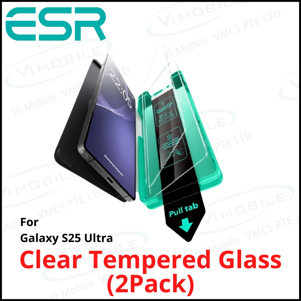 ESR Clear Tempered Glass Screen Protector (2 Pack) I Galaxy S25 Ultra ...