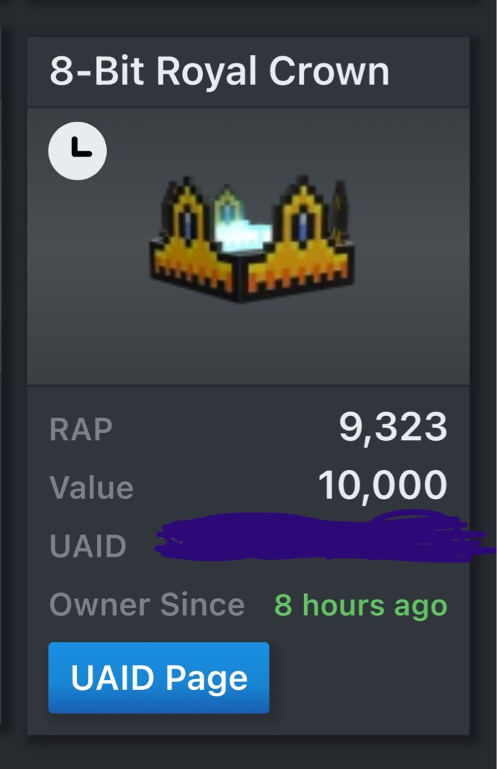 [FOR SALE] Clean Roblox 8-Bit Royal Crown, Video Gaming, Gaming ...