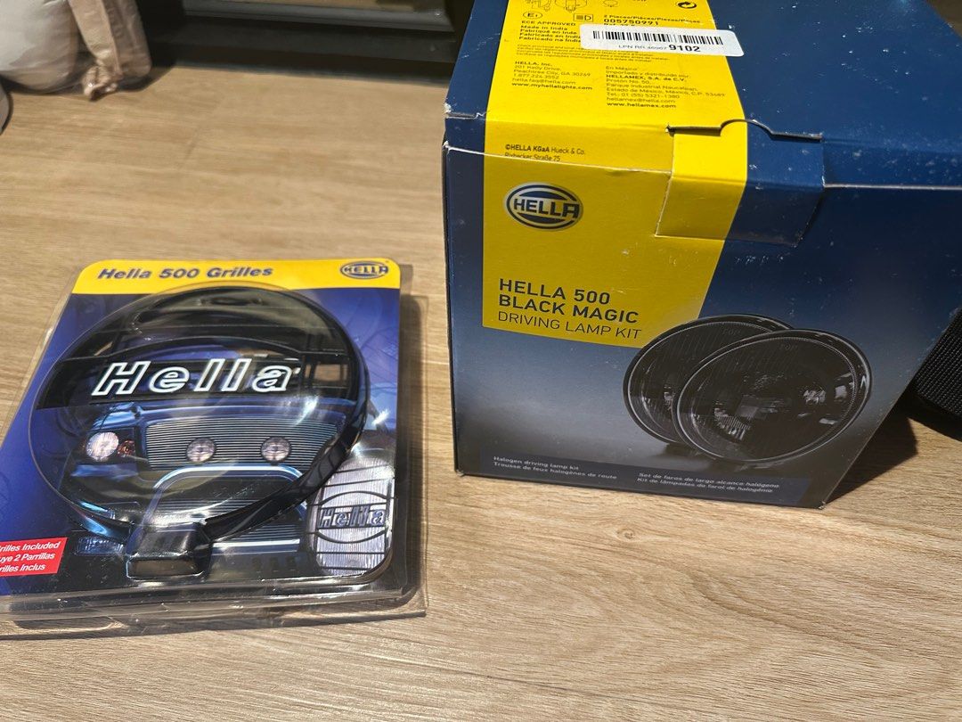 Hella 500 black magic driving lamp kit and grille., Car Accessories ...