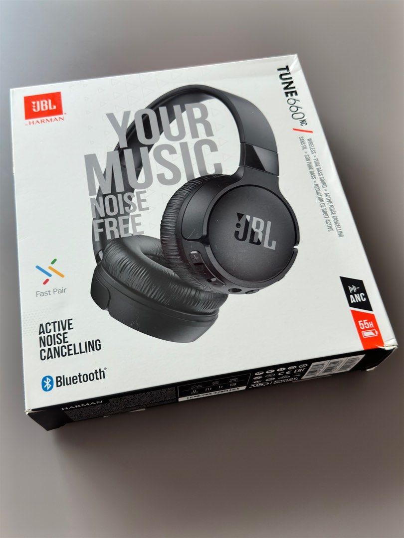 JBL TUNE 660NC Wireless Over-Ear ANC Noise Cancelling Pure Bass Sound Headphone, Audio ...