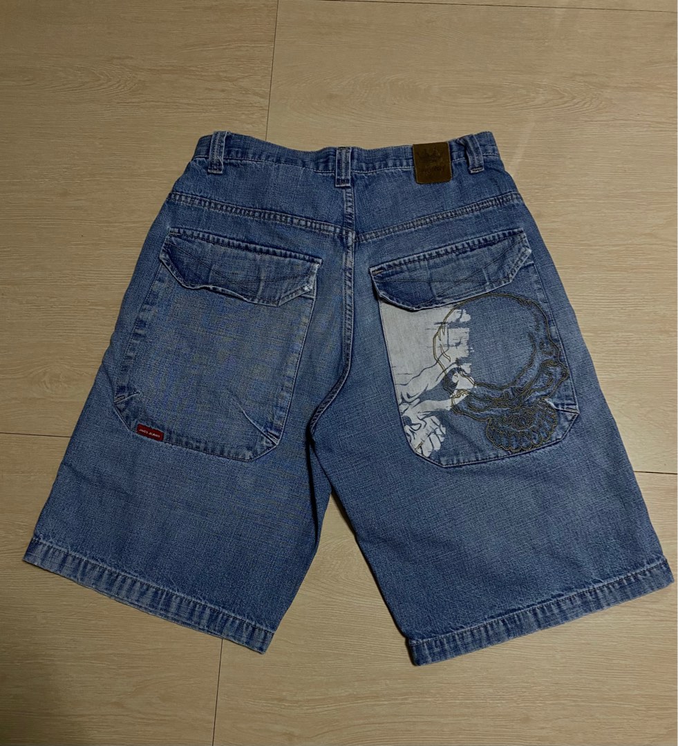 JNCO SKULL JORTS, Men's Fashion, Bottoms, Shorts on Carousell